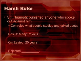 Qin Dynasty Ppt | PPT