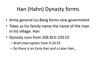 Qin and Han Dynasties | PPTX