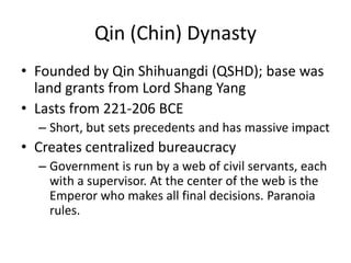 Qin and Han Dynasties | PPTX