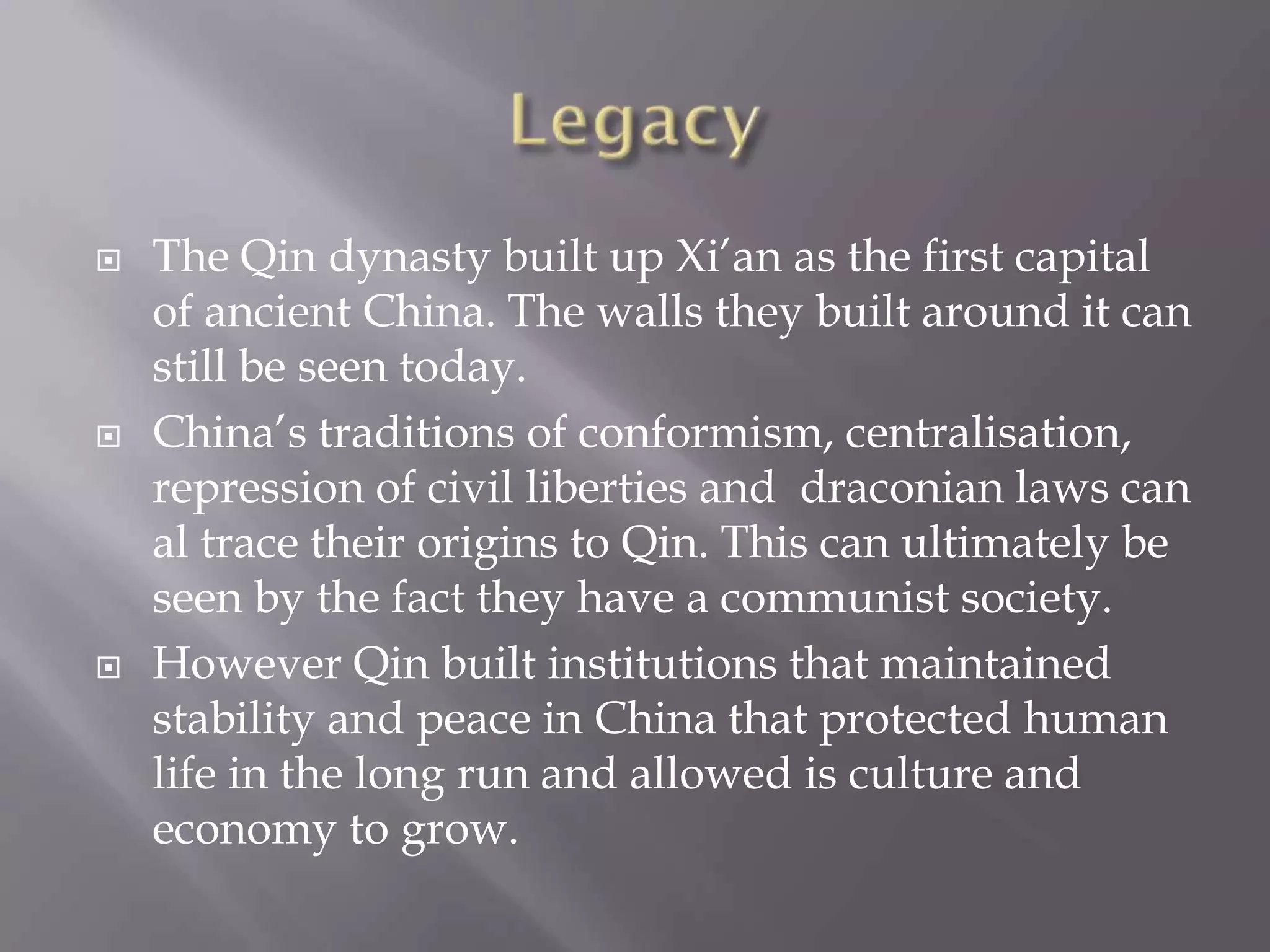 Qin dynasty | PPTX