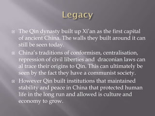 Qin dynasty | PPTX