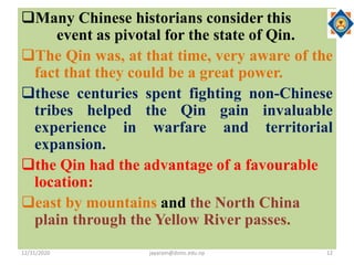 Qin dynasty unit 4 History and Culture | PPTX