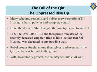 Qin dynasty unit 4 History and Culture | PPTX