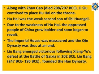 Qin dynasty unit 4 History and Culture | PPTX