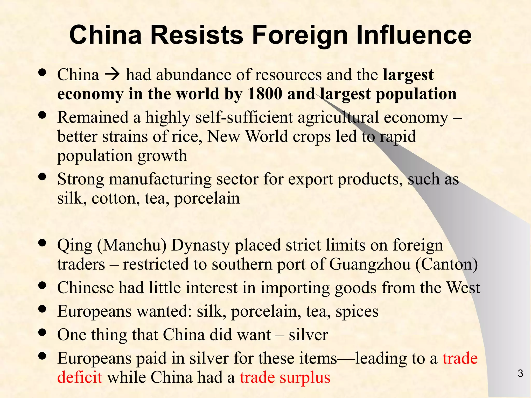 Qing Dynasty China 19th Century | PPT