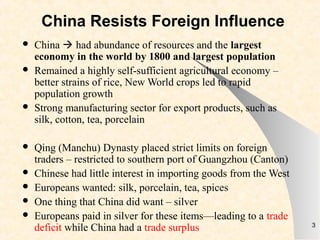 Qing Dynasty China 19th Century | PPT | War and Conflicts