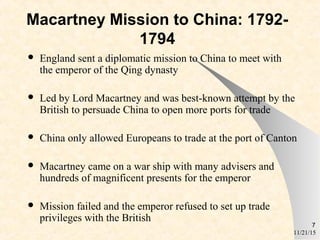 Qing Dynasty China 19th Century | PPT | War and Conflicts