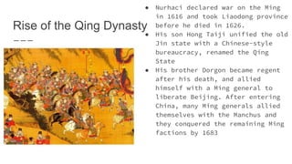 Qing dynasty of china, choson dynasty of korea, and the muromachi and ...