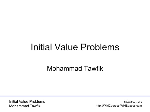 Initial valueproblems | PPT