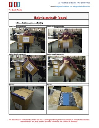 Qiod final inspection report.xls | Logistics | Business