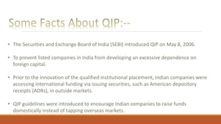 Qualified Institutional Placement capital raising tool | PPTX