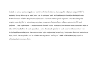 Quality Improvement Project on Enhancing EPHCG Utilization at Kombolcha ...
