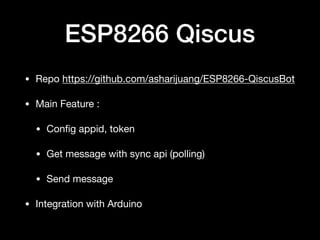 Qiscus bot esp8266 | PDF