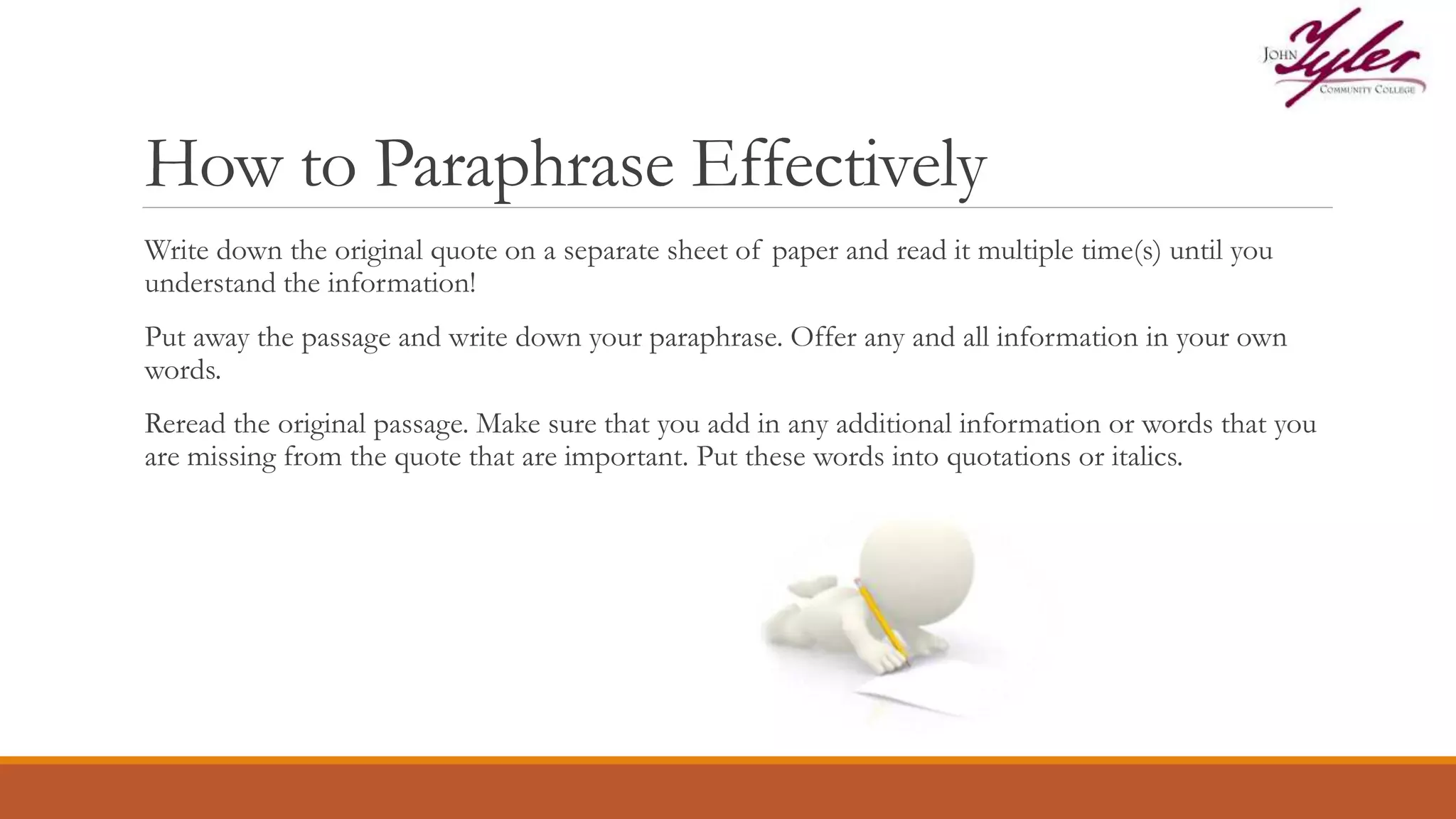 Paraphrasing | PPTX
