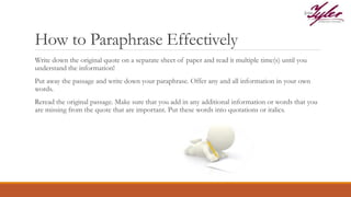 Paraphrasing | PPTX