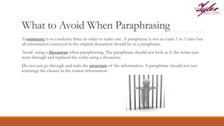 Paraphrasing | PPTX