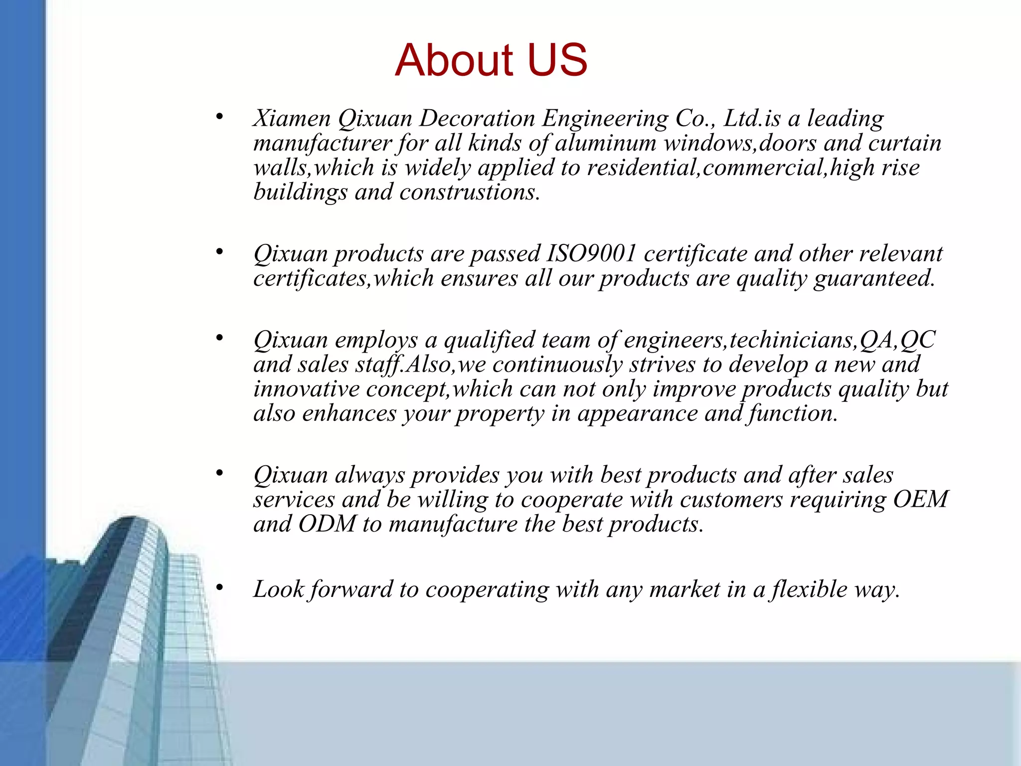 Xiamen Qixuan catalogue | PPT