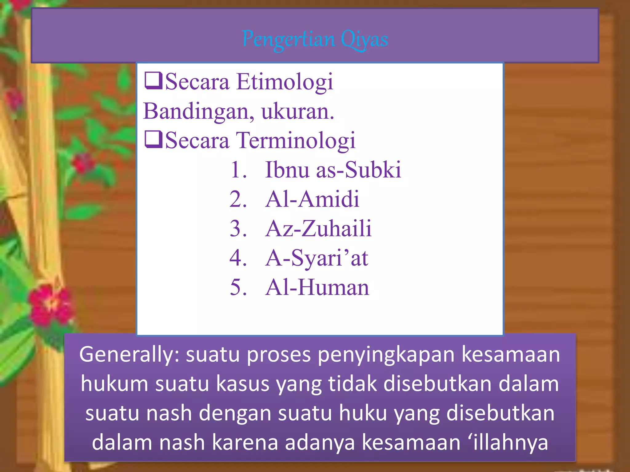 Qiyas sebagai metode istinbat hukum islam | PPT
