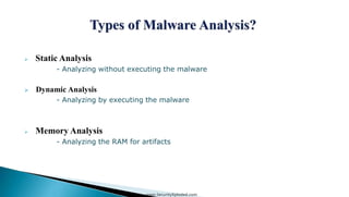 Basic malware analysis | PPTX