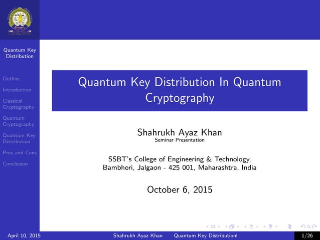 Quantum Key Distribution | PDF