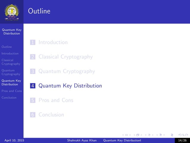 Quantum Key Distribution | PDF