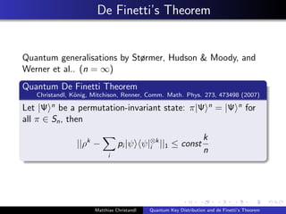 Qkd and de finetti theorem | PDF | Physics | Science