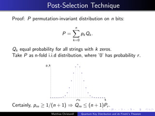 Qkd and de finetti theorem | PDF | Physics | Science