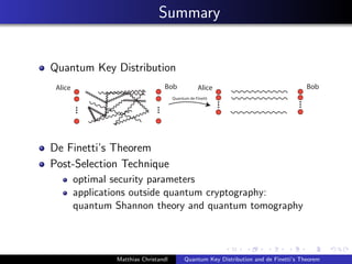 Qkd and de finetti theorem | PDF