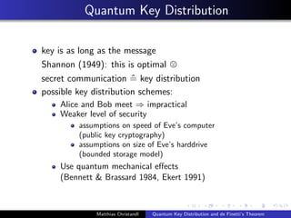 Qkd and de finetti theorem | PDF | Physics | Science