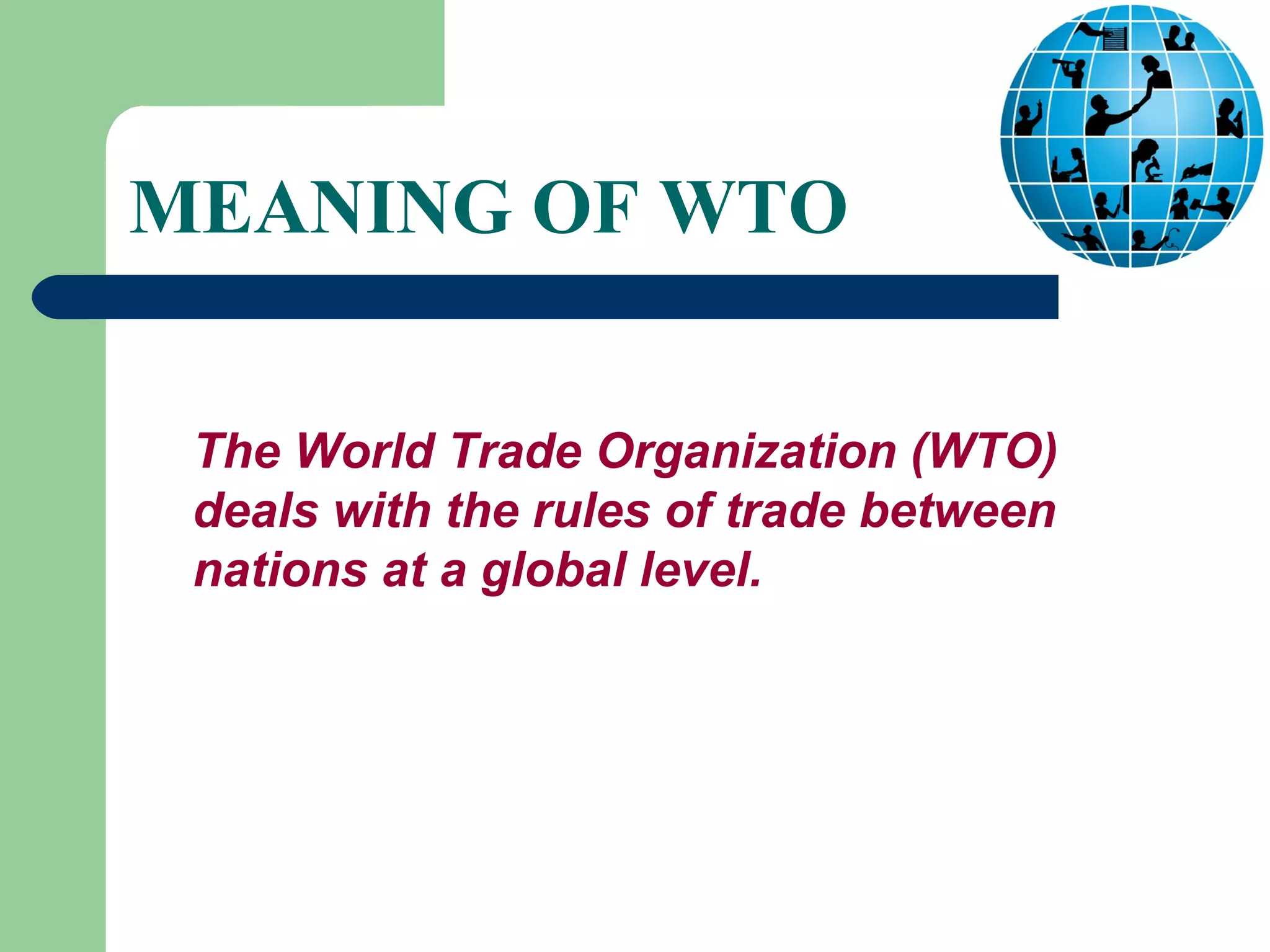 World Trade Organisation (WTO) | PPT