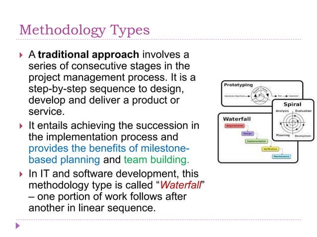 Different project management methodologies | PPTX