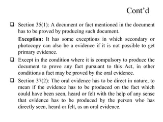Ayush evidence law | PPTX