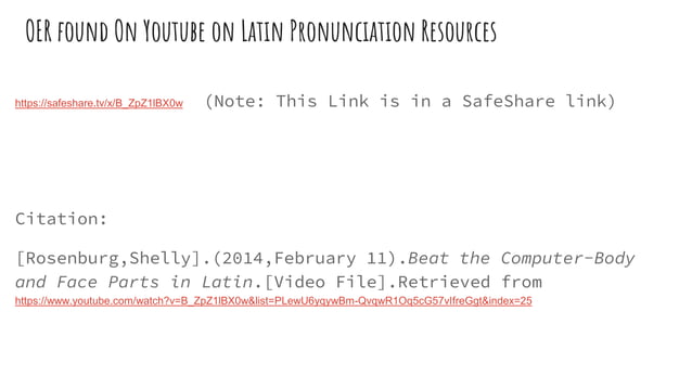 Wages Latin class objects&Latin body parts slide show lesson | PPT