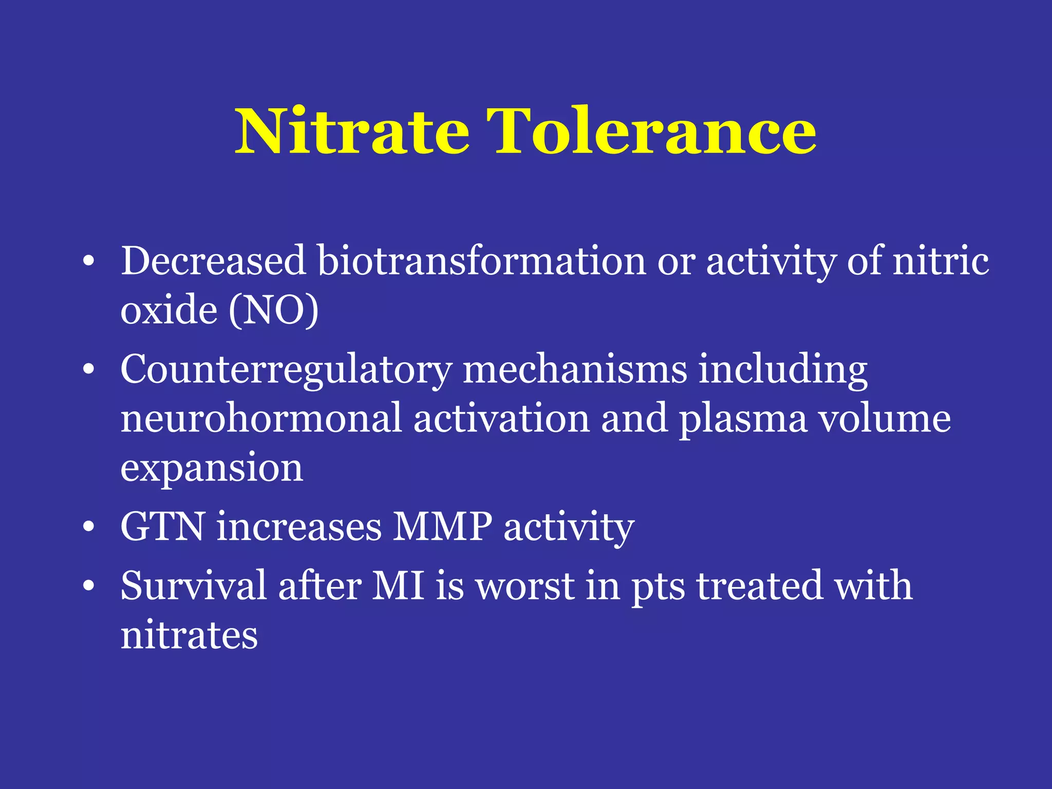 Nitrate tolerance | PPT