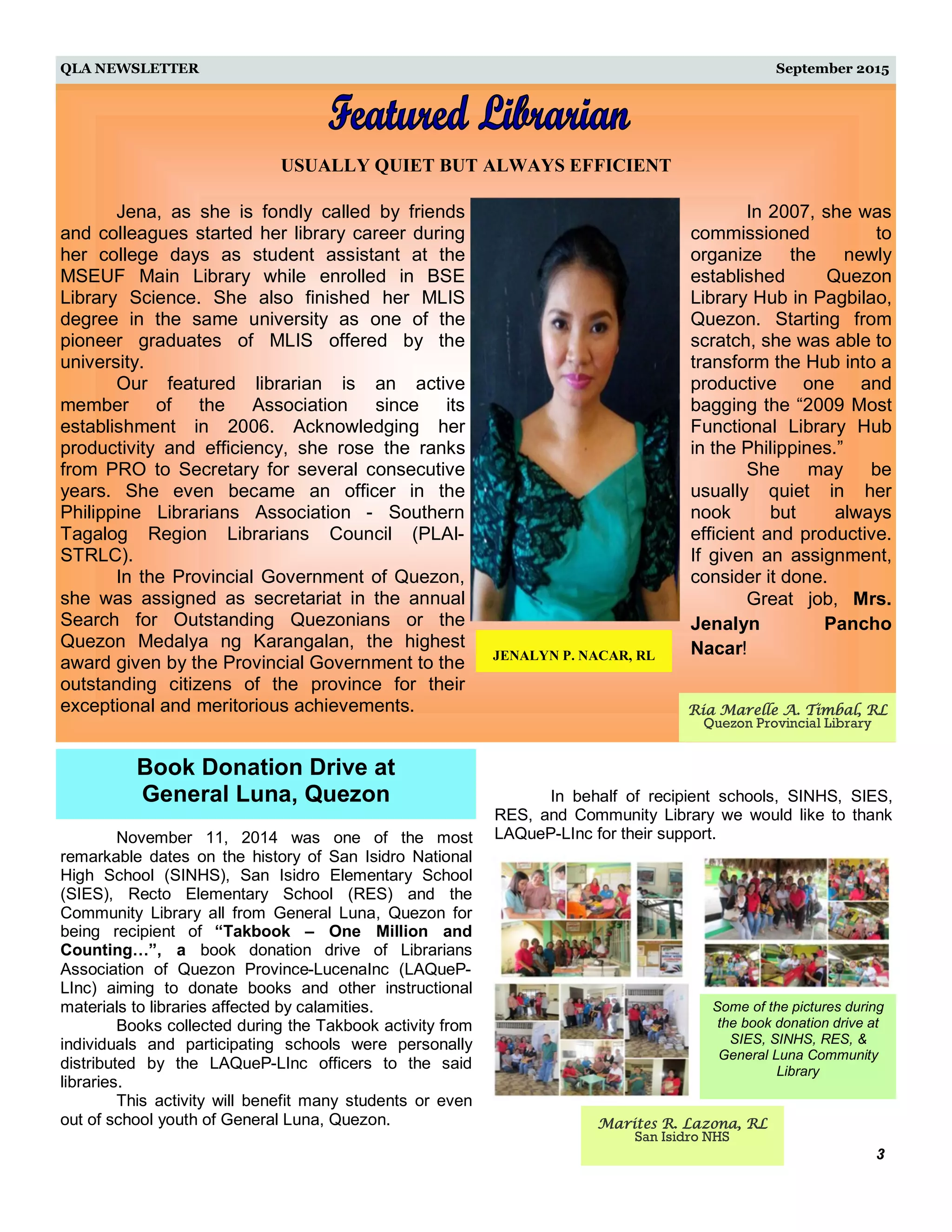 Qla newsletter blankpdf | PDF