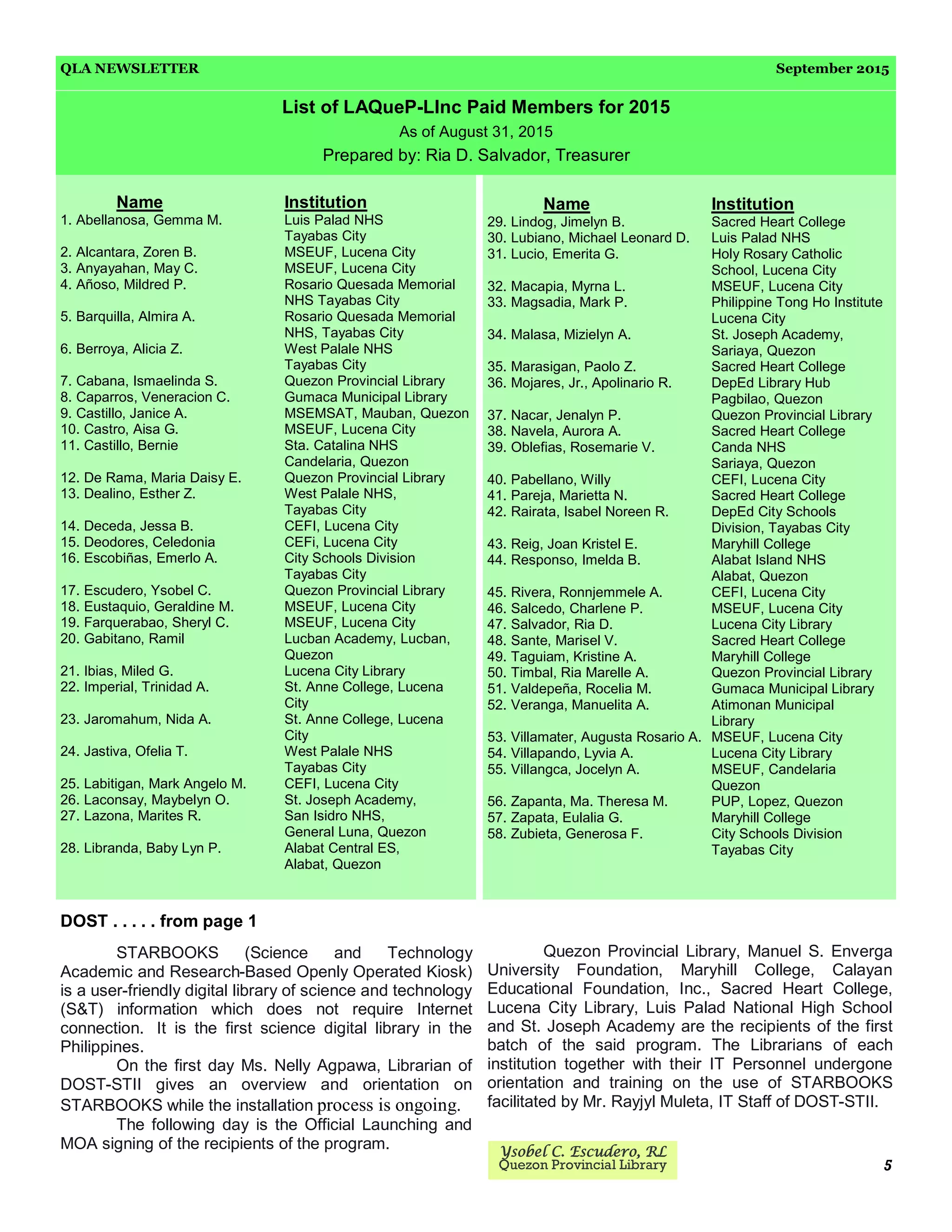 Qla newsletter blankpdf | PDF