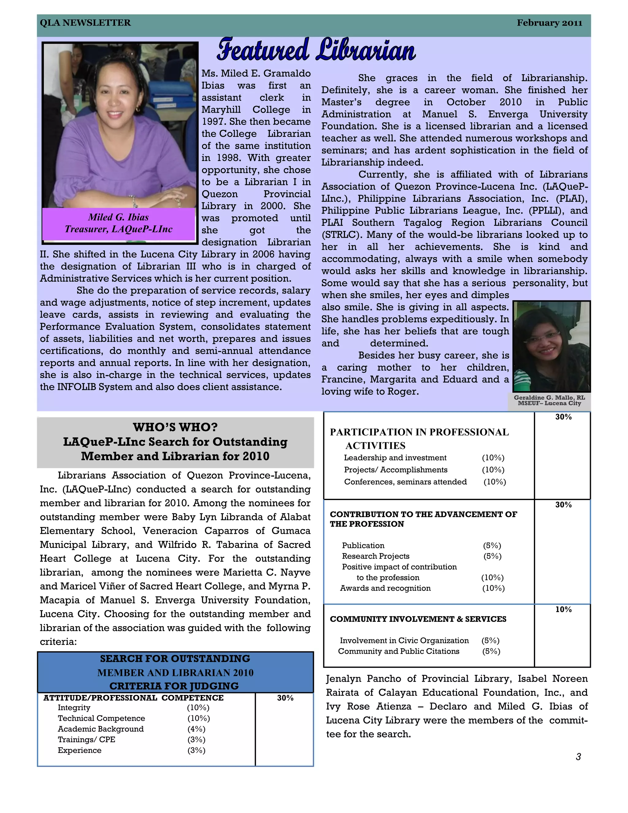 Qla Newsletter February 2011 | PDF | Internet for Beginners | Internet