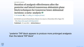 Quadratus Lumborum Block - Dr. V Koyyalamudi | PPTX