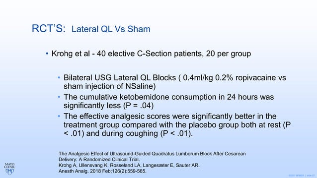 Quadratus Lumborum Block - Dr. V Koyyalamudi | PPTX