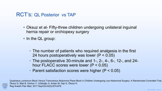 Quadratus Lumborum Block - Dr. V Koyyalamudi | PPTX