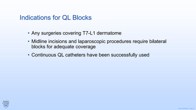 Quadratus Lumborum Block - Dr. V Koyyalamudi | PPTX
