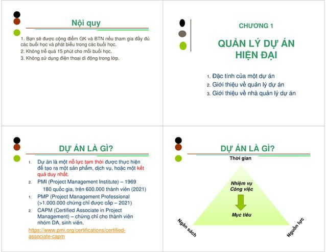 Quan ly du an chuong 1 - tong quan ve QLDA | PPT