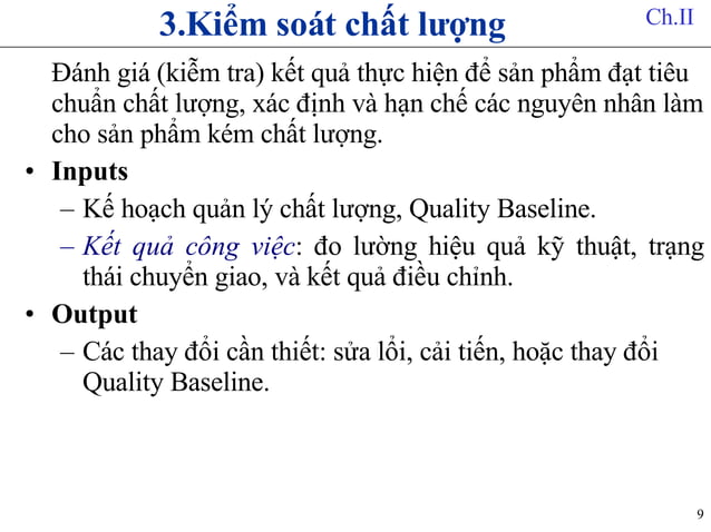 Qlda Chp2 Quan Ly Chat Luong | PPT