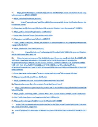 Qlik Sense Certification at DumpsArena | PDF