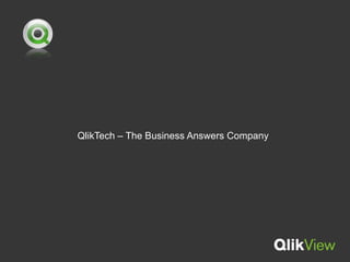 Qlik Tech Corporate Overview | PPT