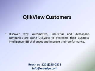 Qlikview Introduction - EraEdge | PPTX | Search | Internet