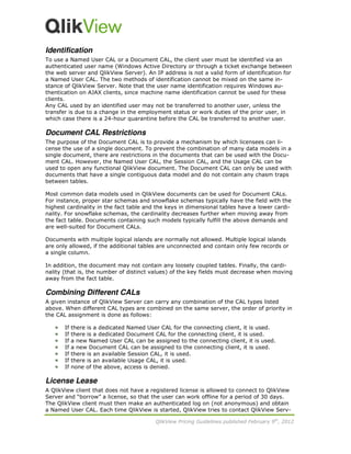 QlikView licensing and pricing guidelines 2012 | PDF