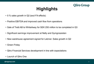 Qliro Group Q2 2016 | PPT