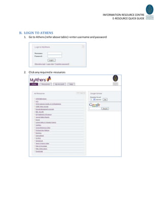 Quick guide open athens | PDF