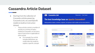 QLoRA Fine-Tuning on Cassandra Link Data Set (1/2) Cassandra Lunch 137 | PPT